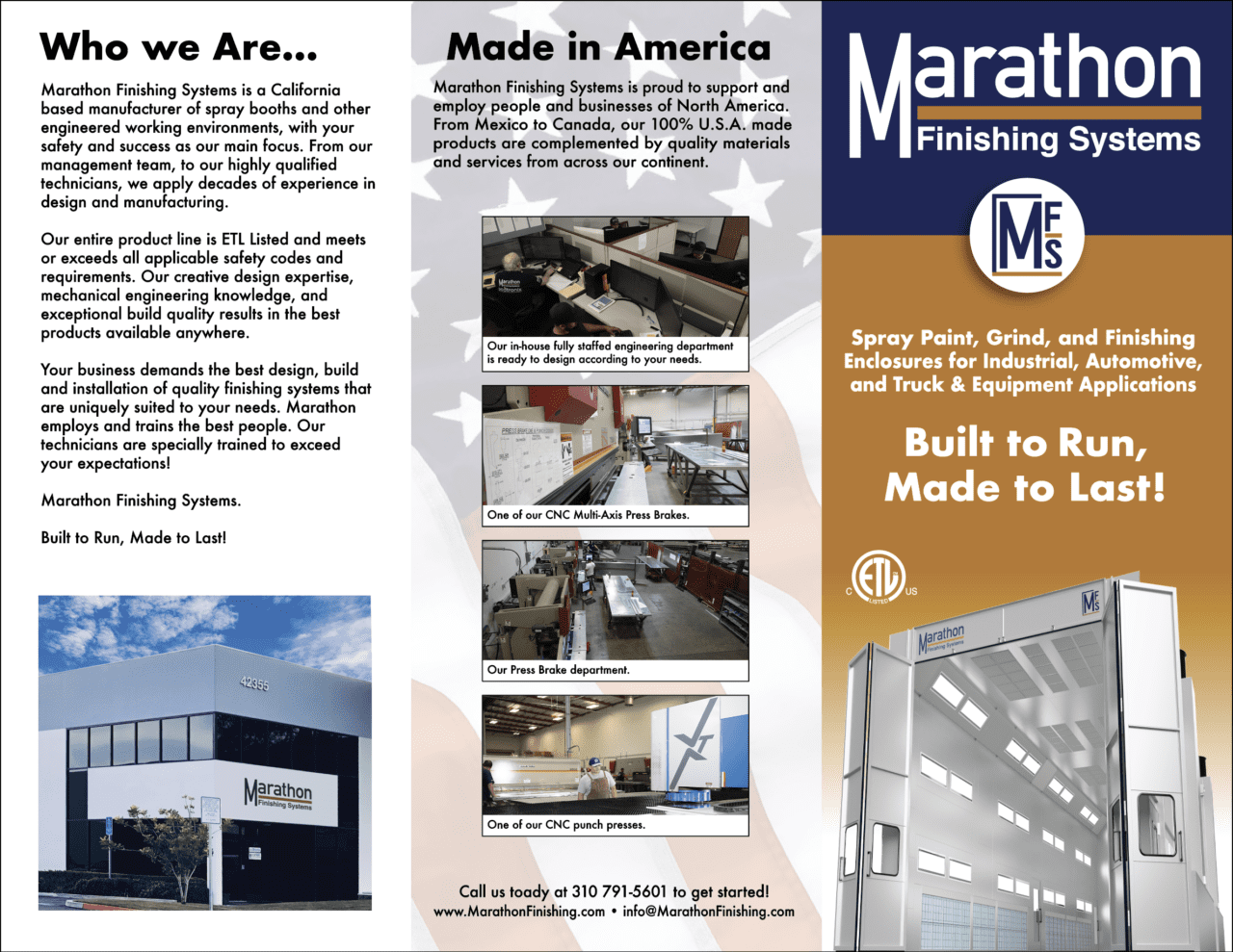 Our Product Brochure | Marathon Spray Booths