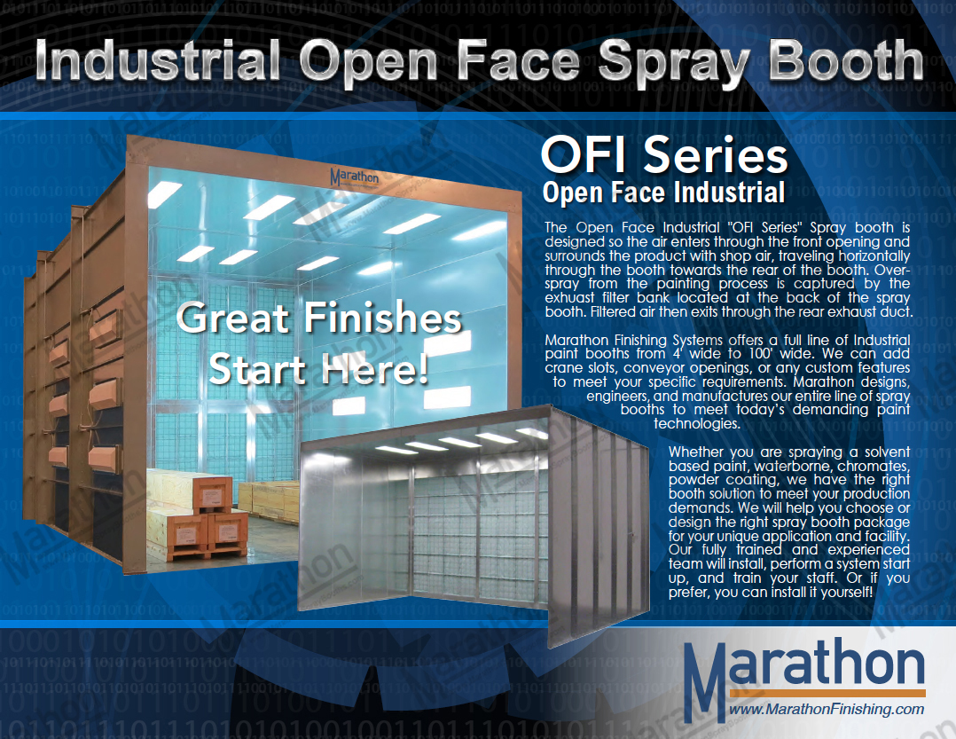 Open Face Woodworking Spray Paint Booth | Marathon