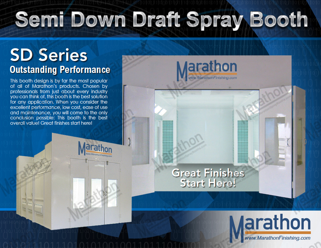 Semi Down Draft Woodworking Spray Paint Booth | Marathon