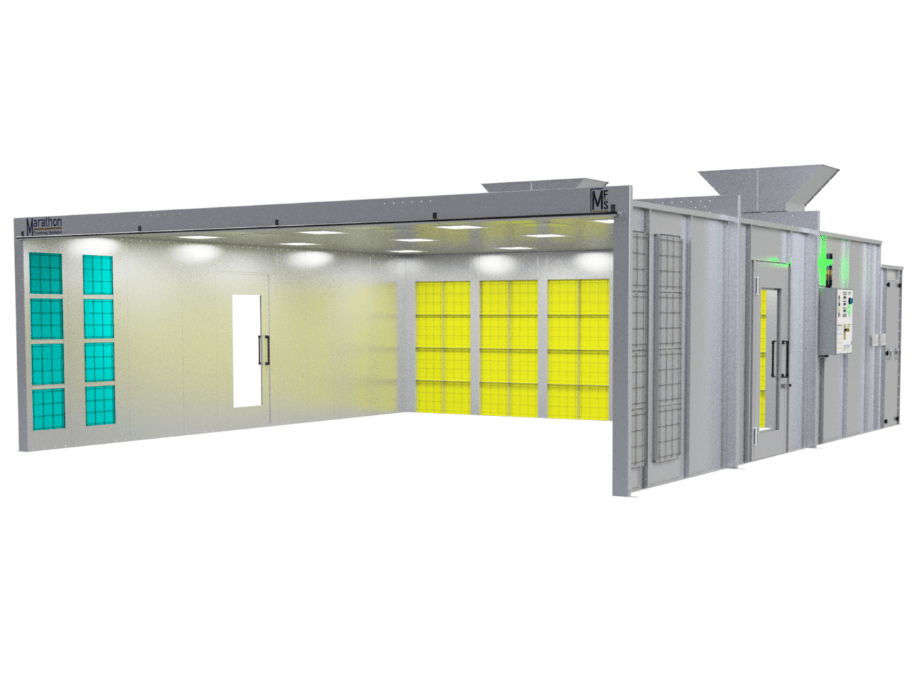 Industrial Open Face Spray Paint Booths | Marathon Spray Booths